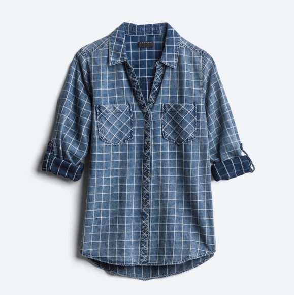 Tinsel | Tops | Tinsel Floid Chambray Top | Poshmark